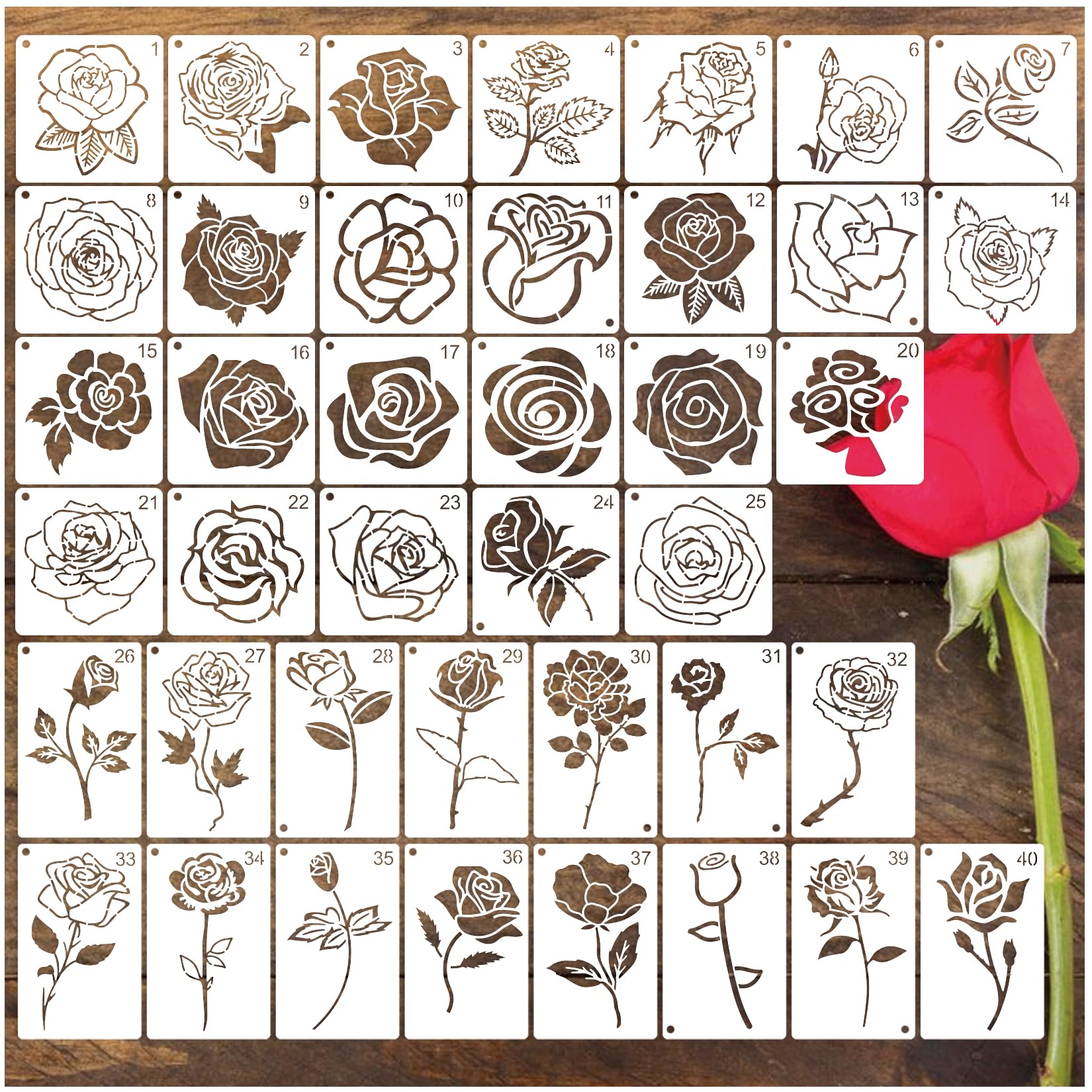 Rose stencils for tattoos - Bronctattooaus.com