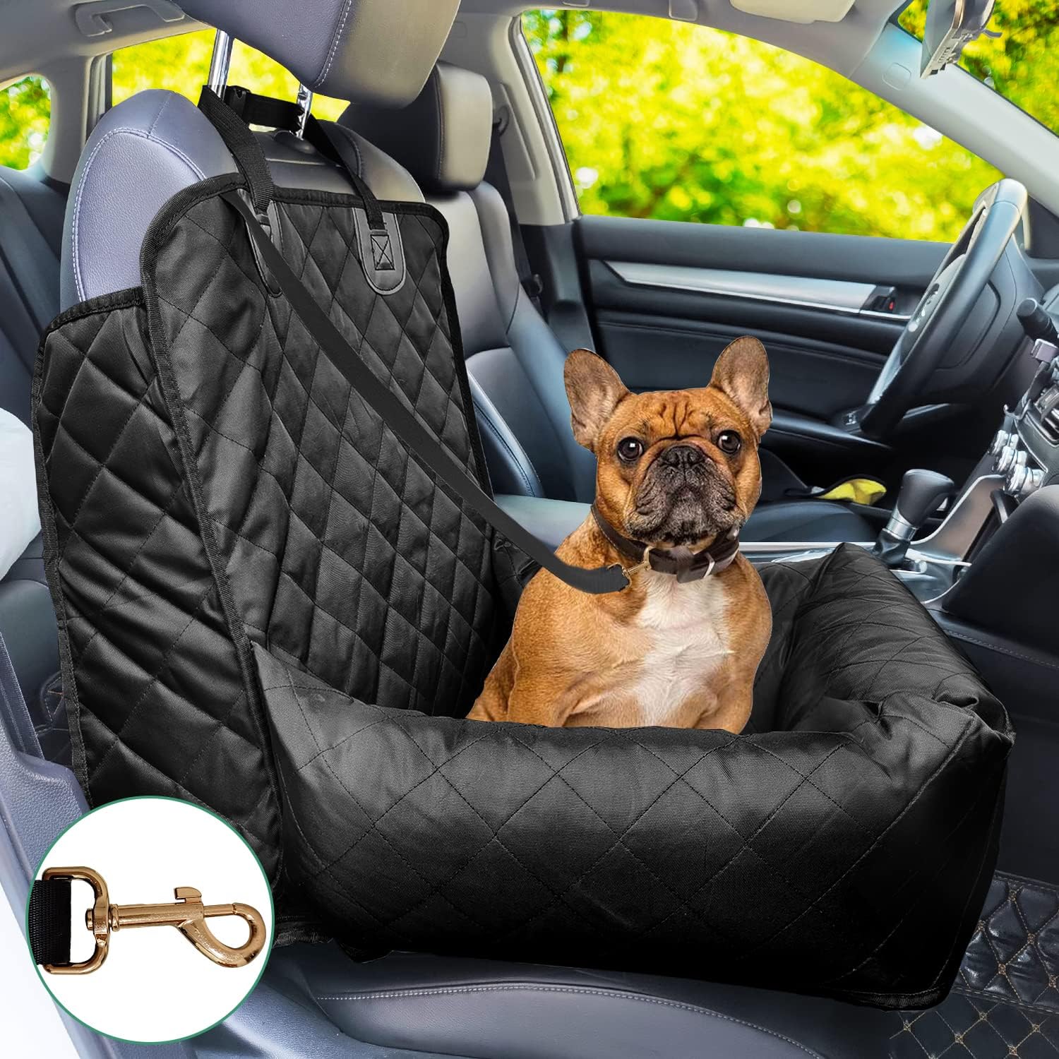 Amazon.com : Foldable Pet Dog Backseat Cover Car Hammock Basket- Safety ...