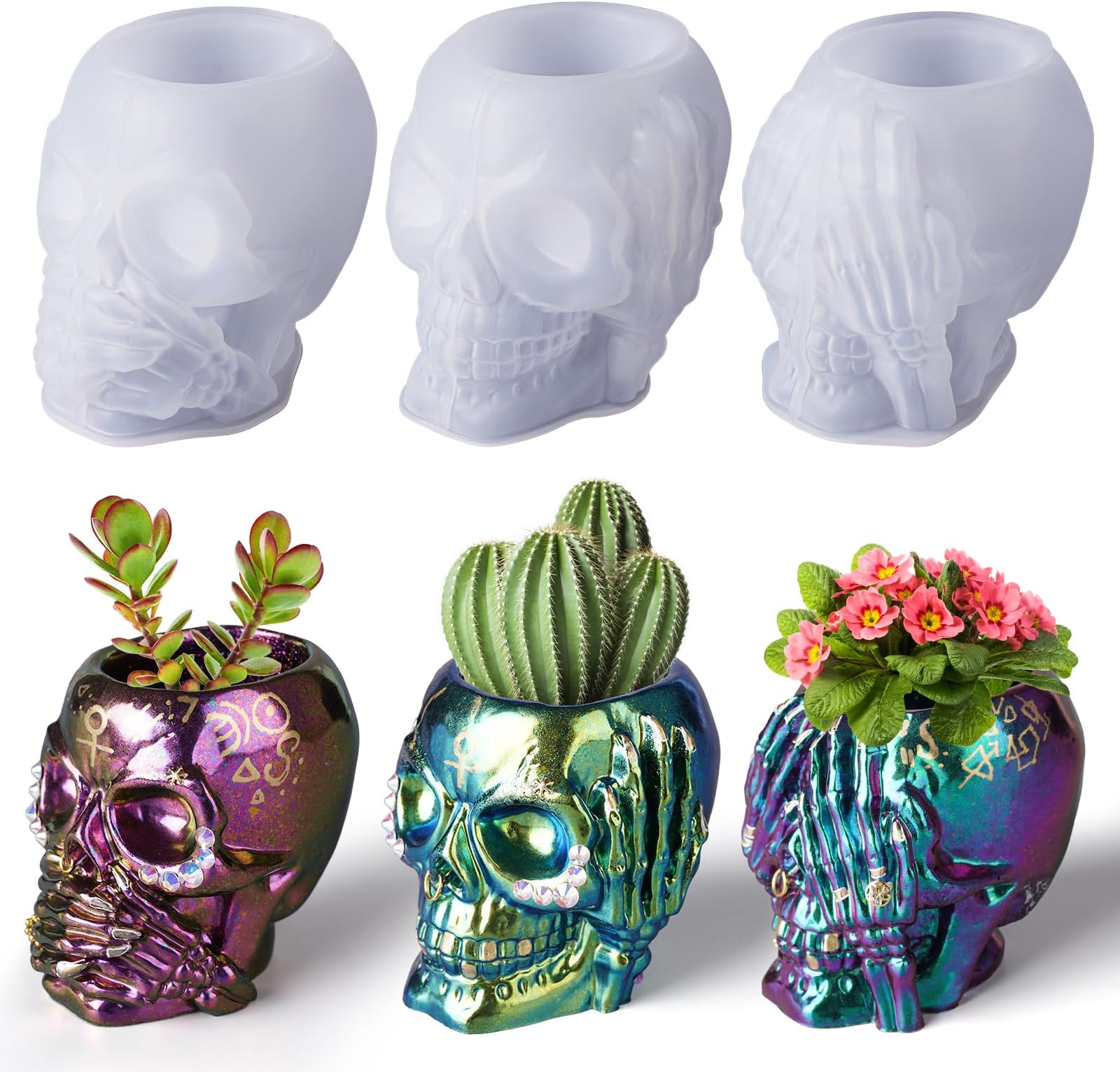 Amazon.com: Woohome 12 PCS Resin Mould Filler 3D Mini Elk Mini Mushroom ...