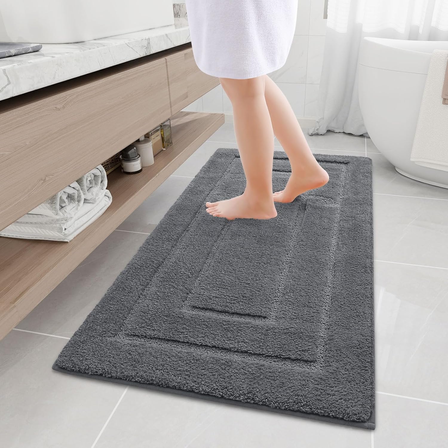 Amazon.com: Buganda Bathroom Rugs, 47" x 24", Soft and Absorbent ...