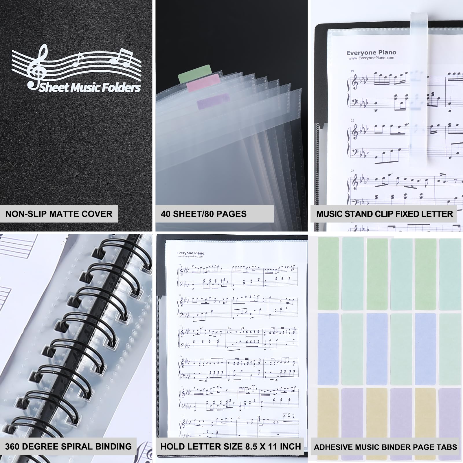 Double Shelf With Sheet Music Stands A4 Notes Folder Waterproof Music