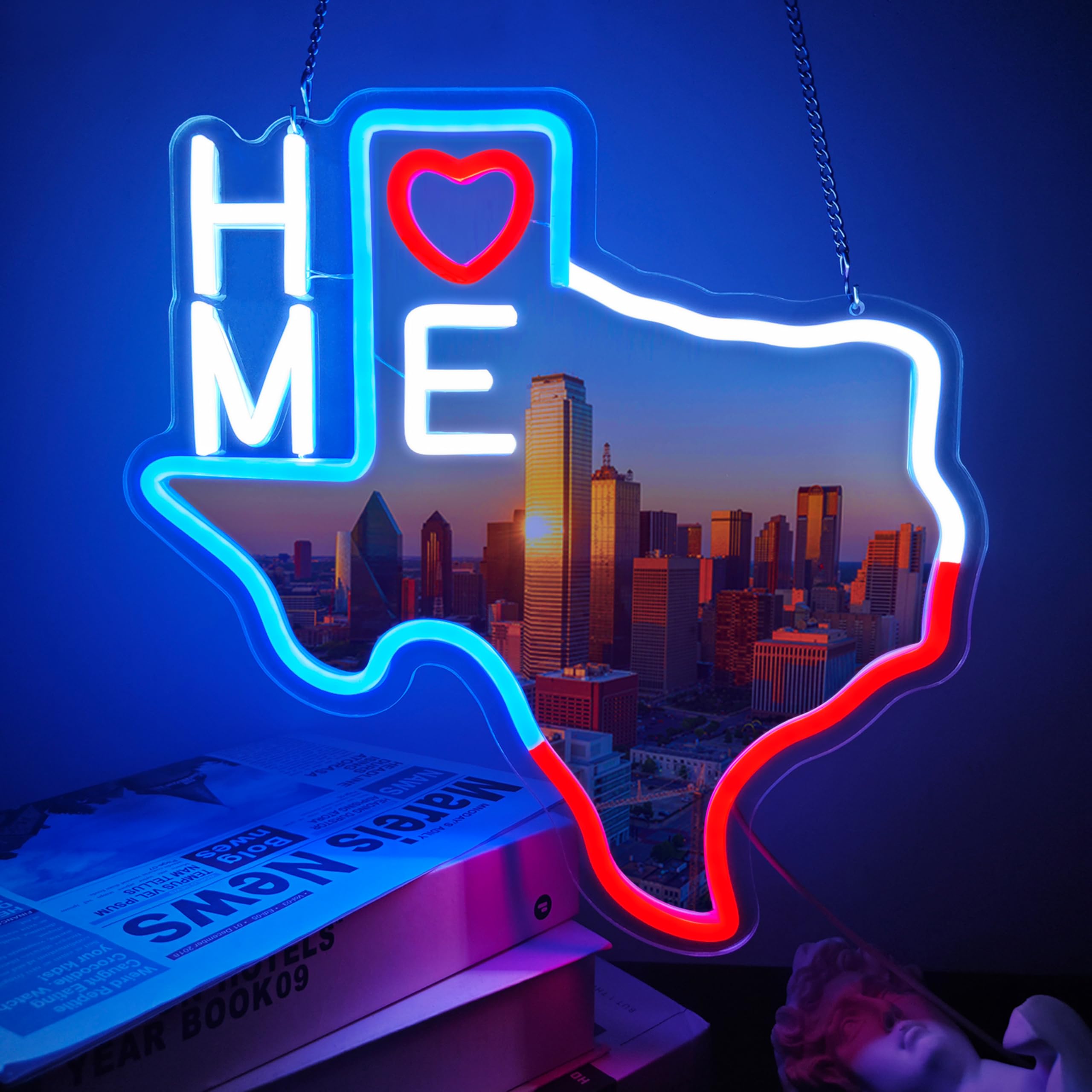 Amazon.com : Texas Neon Signs LED Lights USB Powered Dimmable Texas ...