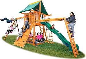 Amazon.com: Ultimate Swing Set Solid Cedar Wood Swing Set | Jungle Gym ...