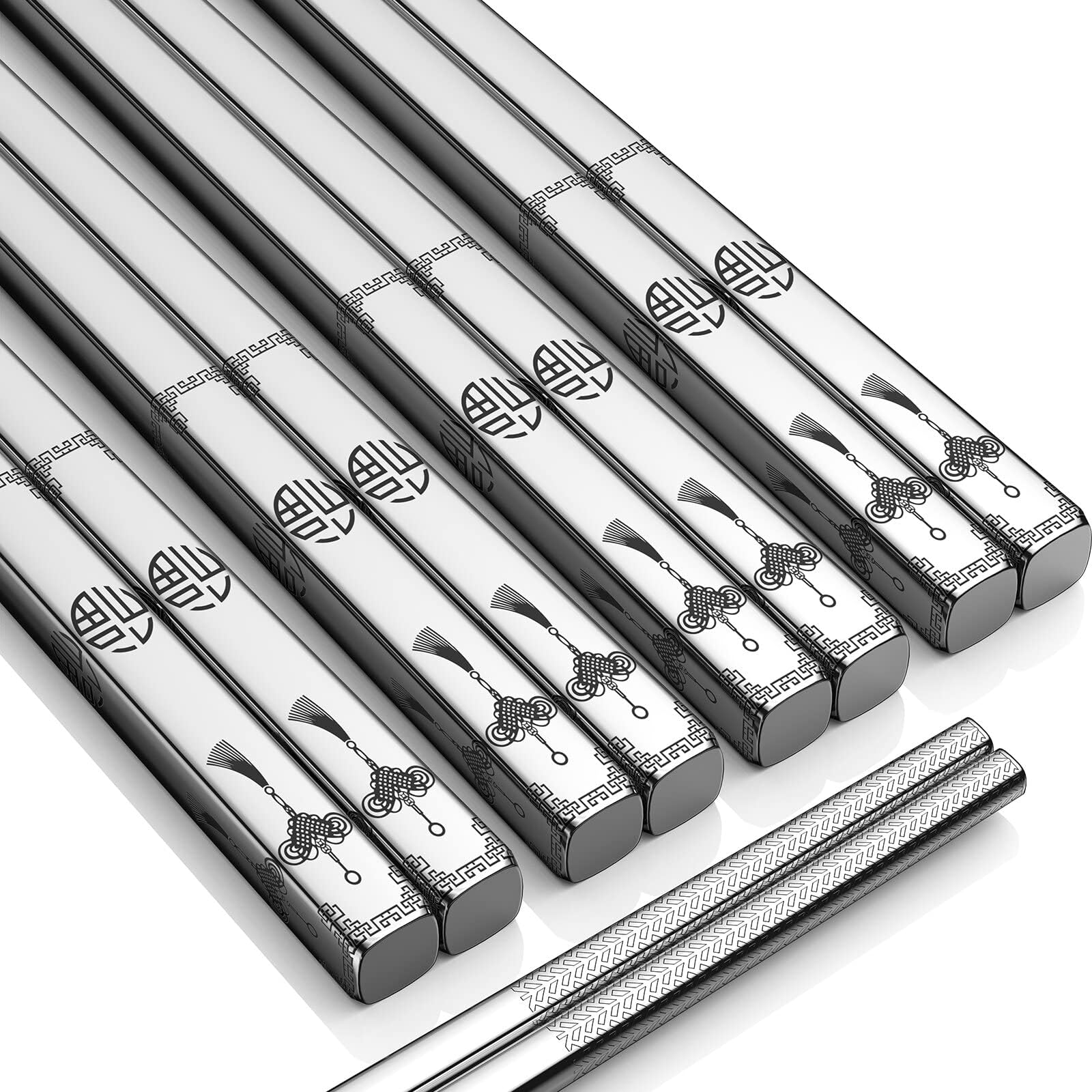 Amazon.com: D'Eco Reusable Metal Chopsticks (4 Pairs) - Includes 4 Sets ...