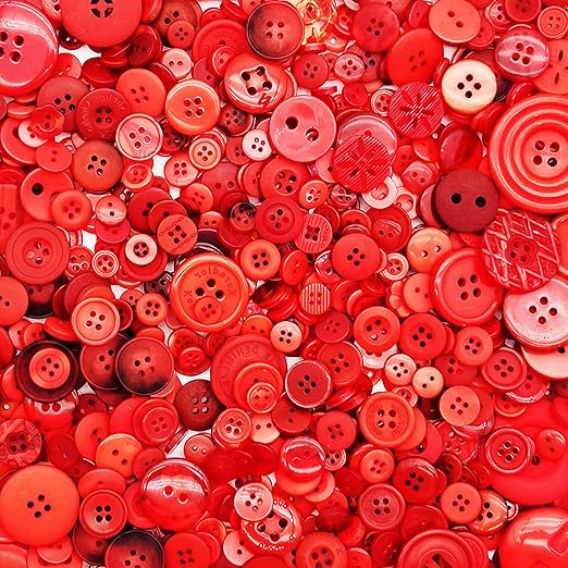 Amazon.com: Qovydx 1600Pcs Assorted Sizes Red Buttons in Bulk ...