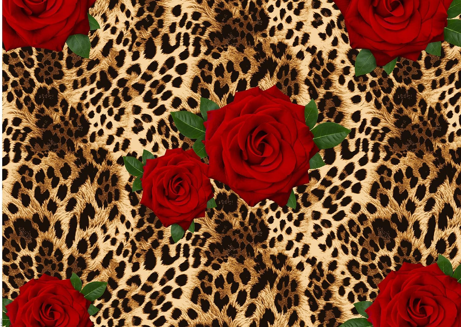 Amazon.com : 7X5ft Leopard Print Backdrop Rose Photo Backdrop Wedding ...