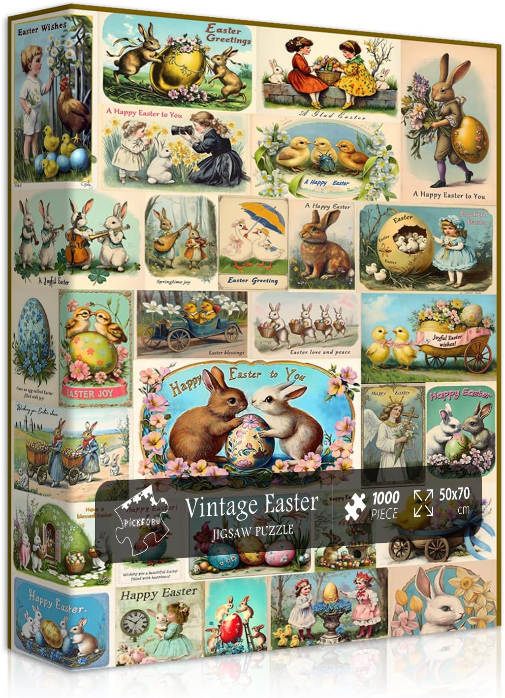 Amazon.com: Vintage Easter Puzzles for Adults 1000 Pieces, Easter Egg ...