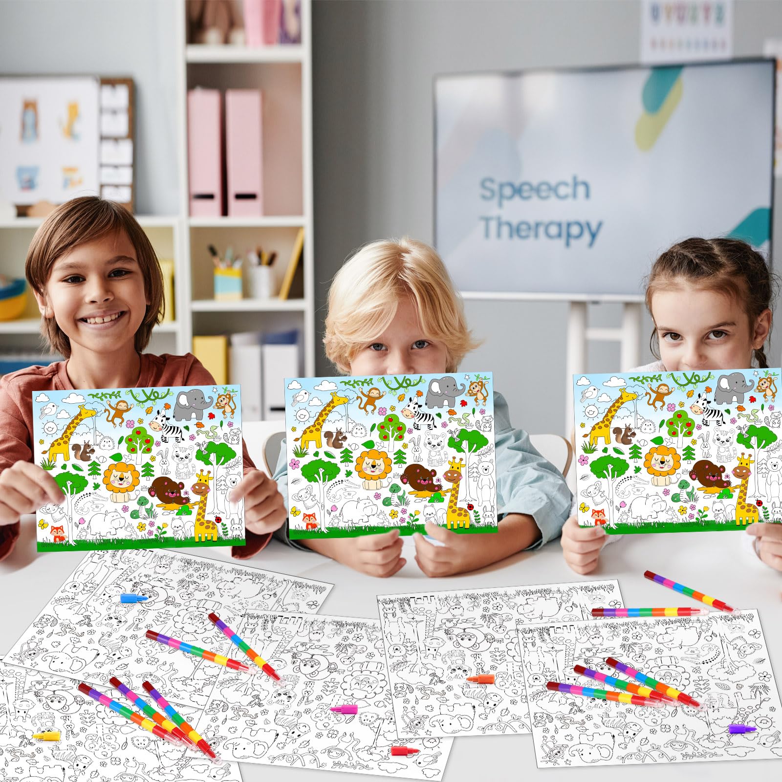 Giant Buy GO WOO GIANT JUNGLE SAFARI COLOURING POSTER And GIANT SPACE ...