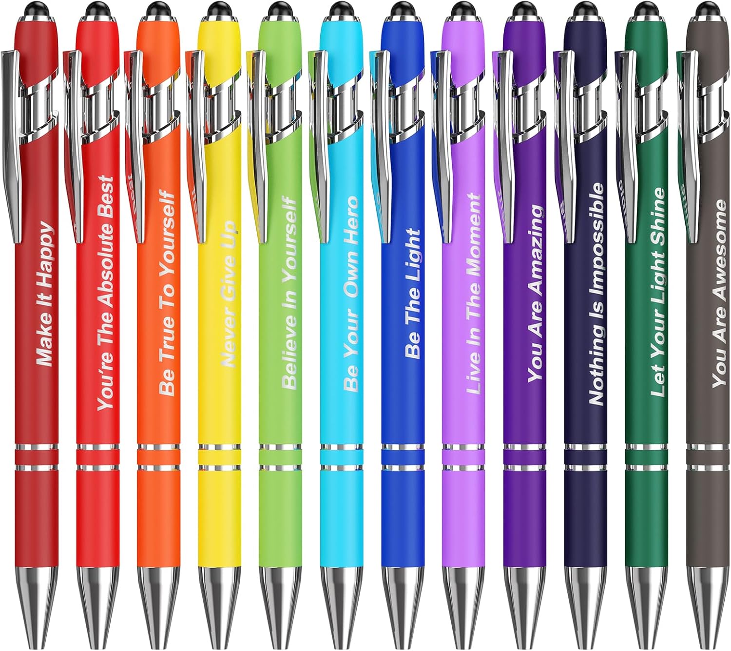 Amazon.com : Faswyong 12 Pcs Inspirational Pens Bulk, Motivational Pens ...