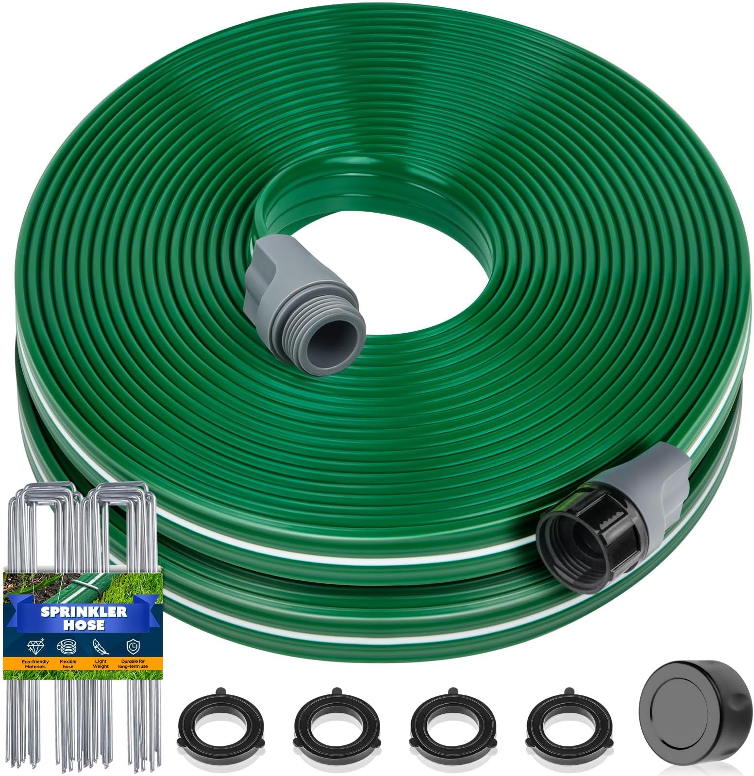 Amazon.com : Gnimihz 50ft Sprinkler Soaker Hose with Holes, 3-Tube ...
