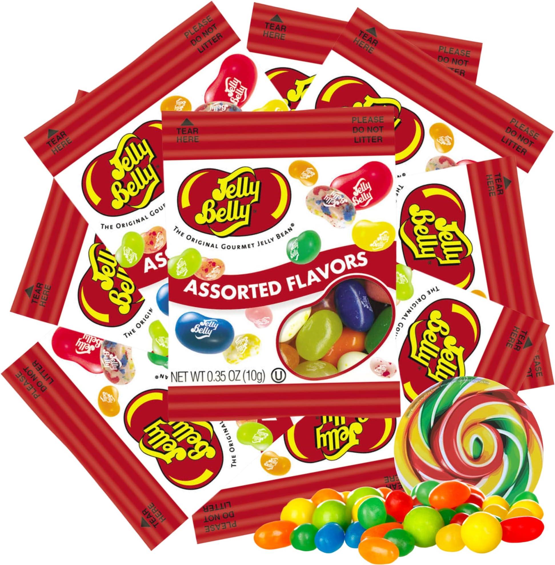 Amazon.com: Jelly Belly Jelly Beans Individual Packs 20 Pack - 0.35oz ...