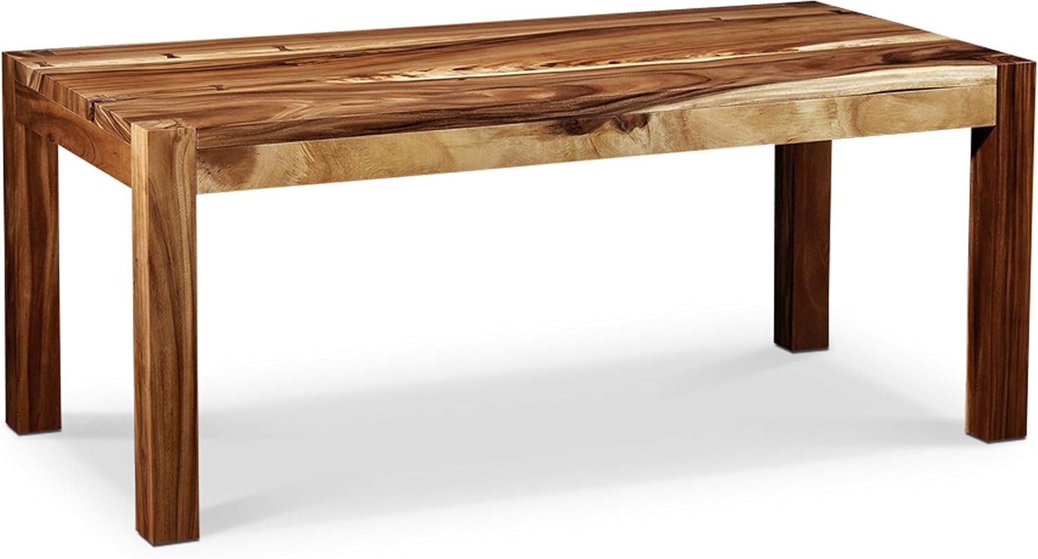 Amazon.com - Artemano Ravino Dining Table Made of Suar, Natural, 80"x40"x30" - Tables