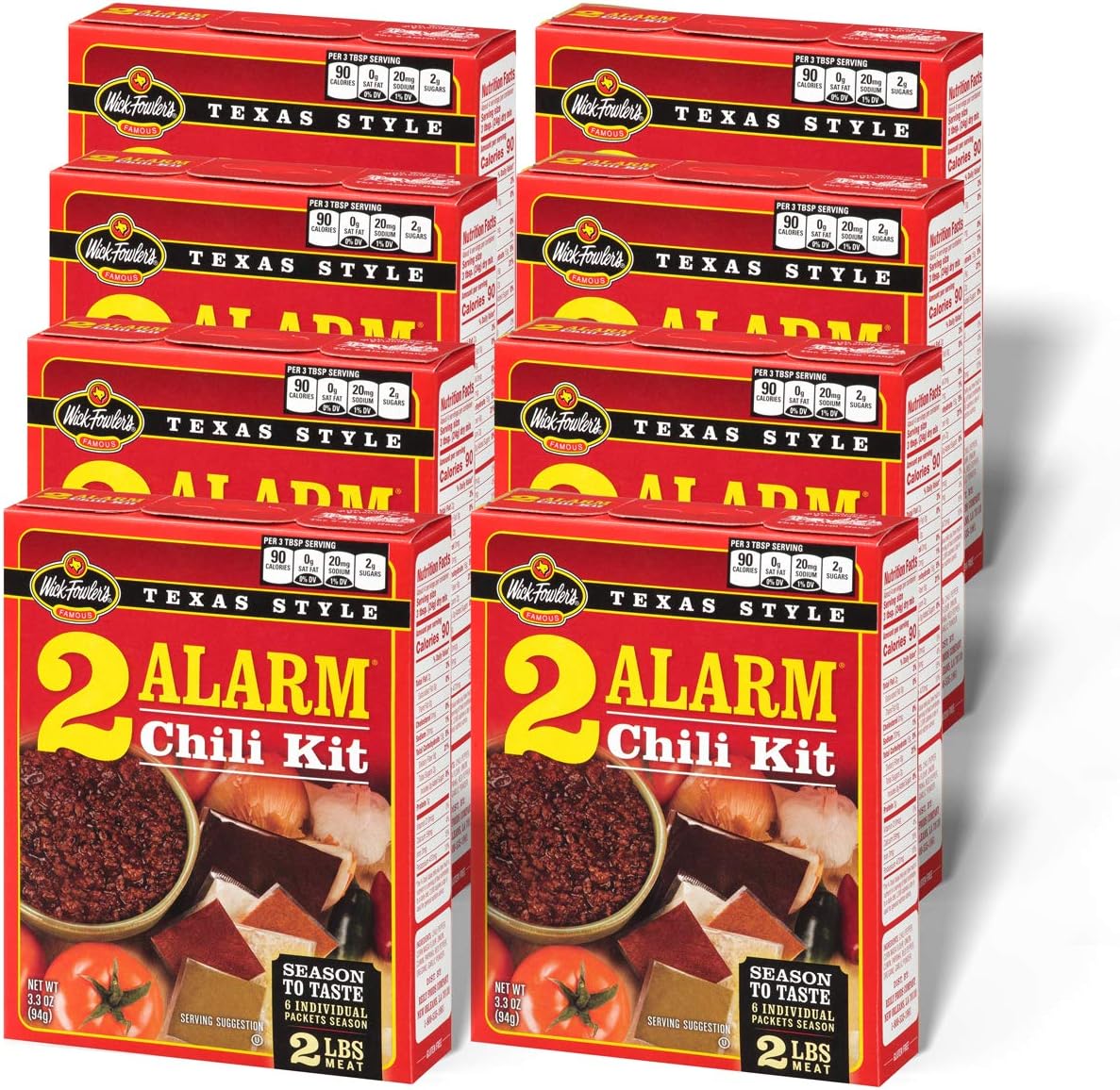 Amazon.com : Carroll Shelby's Original Texas Brand Chili Kit 3.65oz Box ...