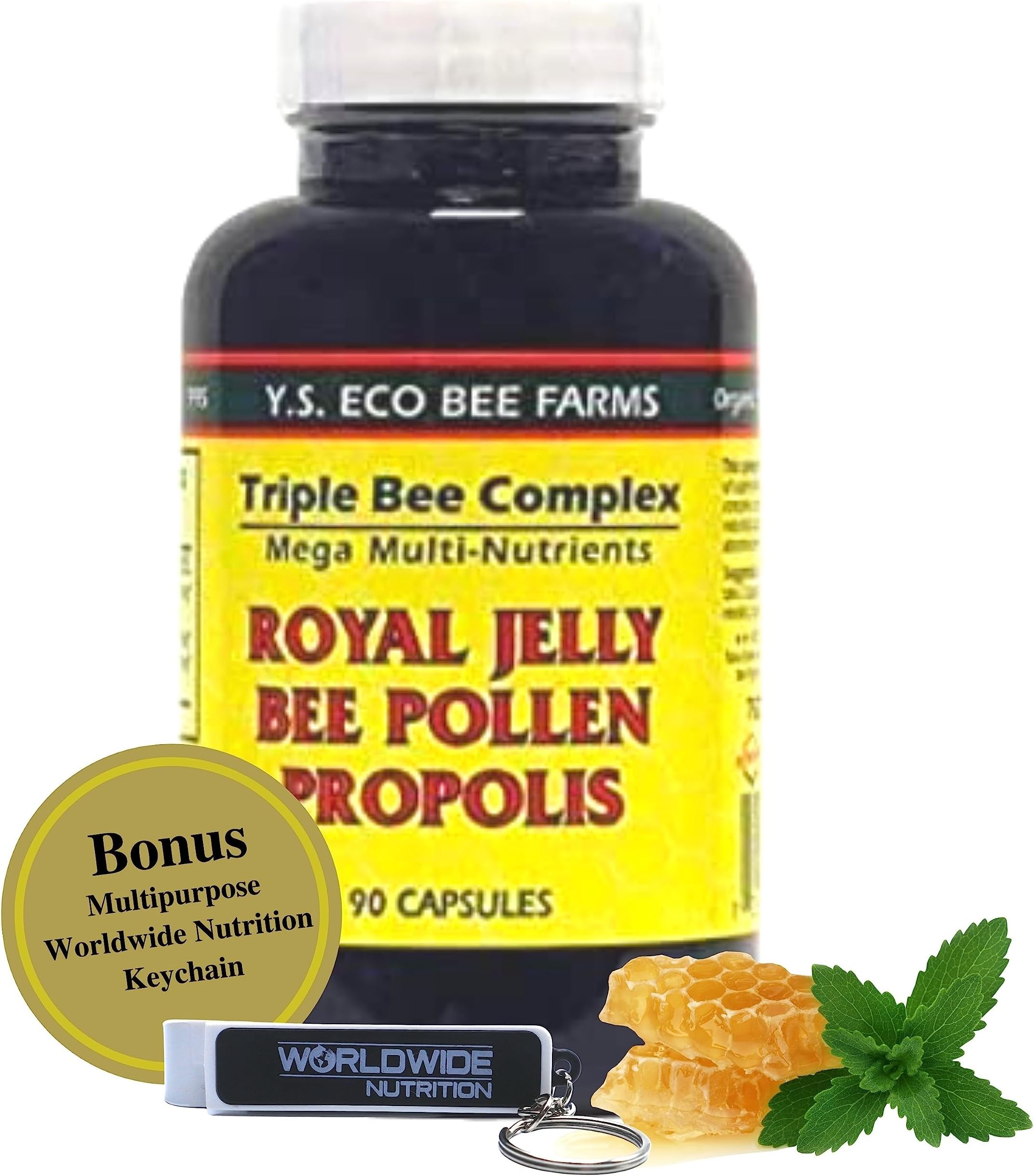 Amazon.com: YS Eco Bee Farms, Royal Jelly Bee Pollen Propolis plus ...