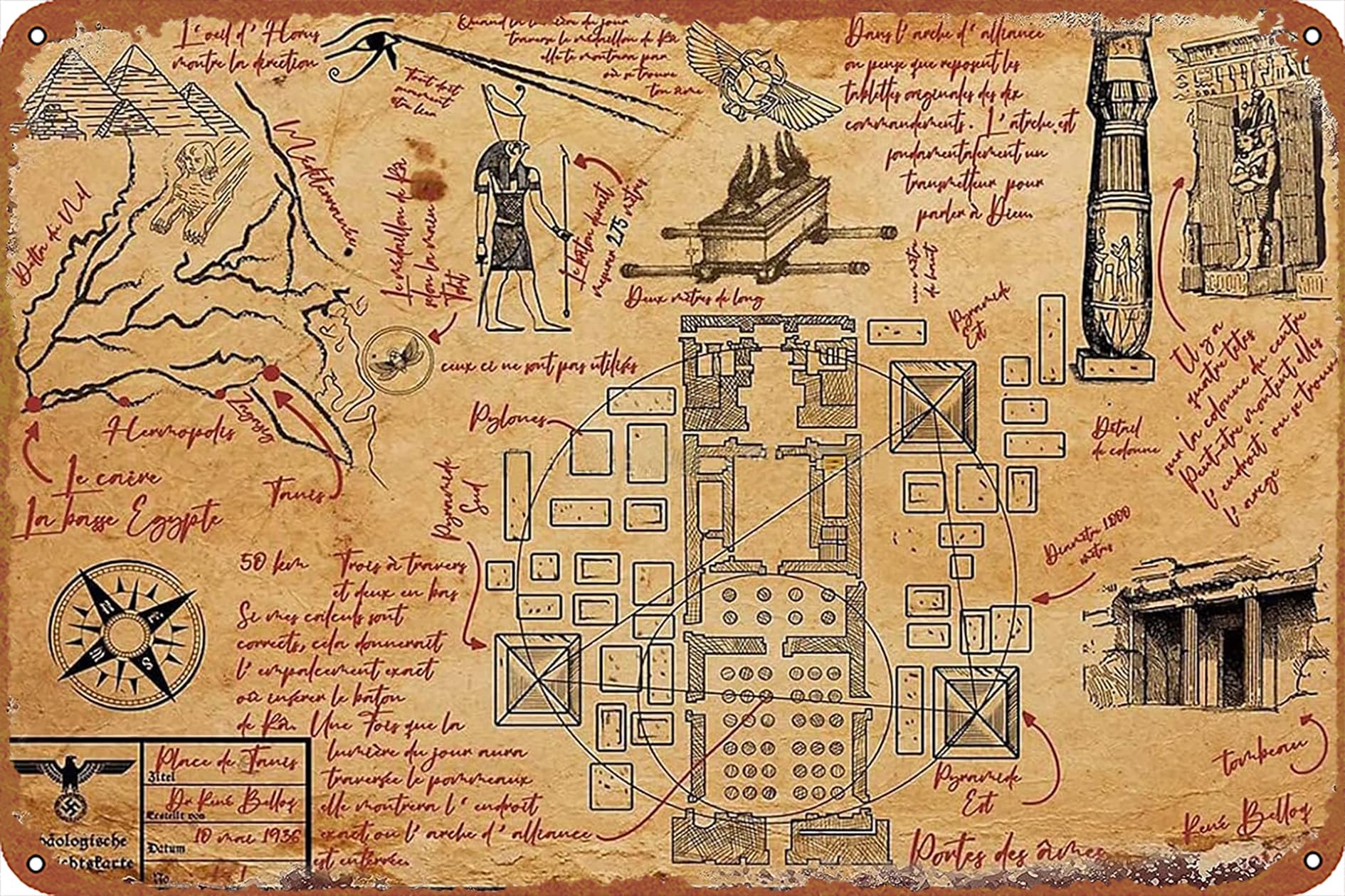 Amazon.com: Indiana Jones and The Raiders of The Lost Ark (belloq's map ...