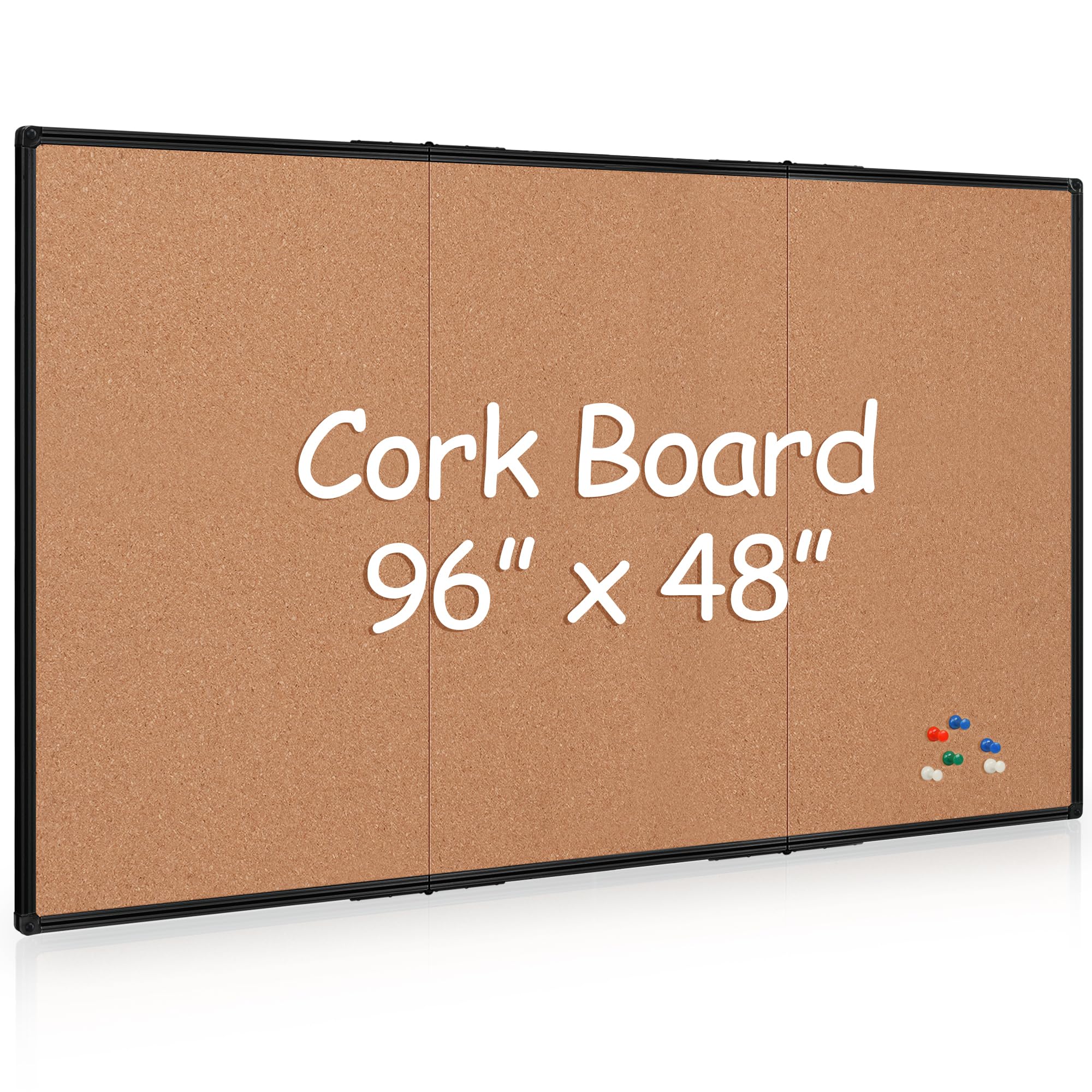Amazon.com : Board2by Extra Large Cork Bulletin Board 96" X 48 ...