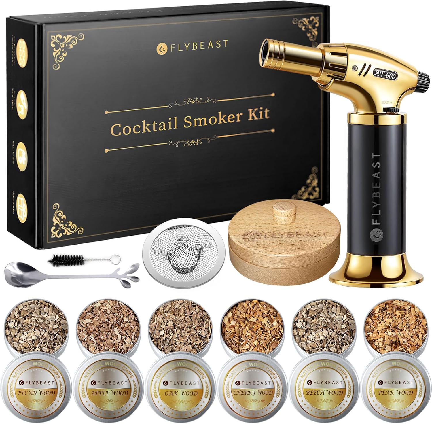 Amazon.com : Cocktail Smoker Kit with Torch,6 Flavors of Wood Chips for ...