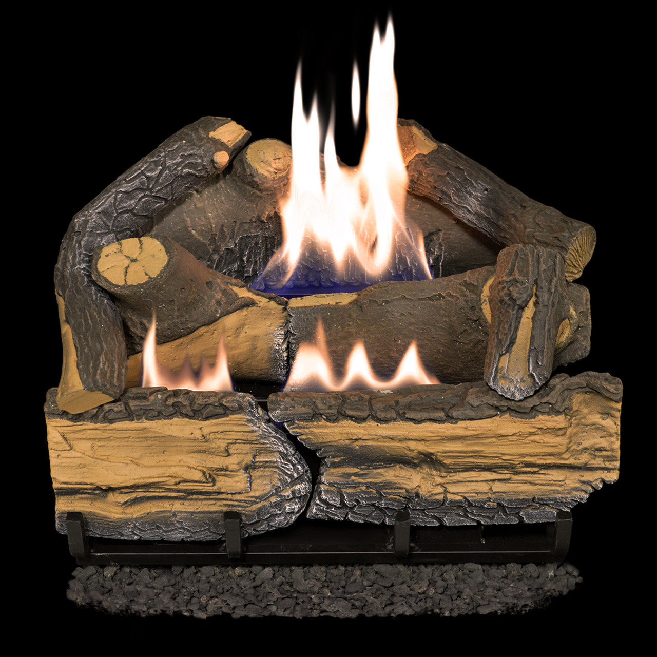 Watch Cedar Ridge Hearth 18in. Gas Fireplace Logs Model# CRHD18T-R on ...