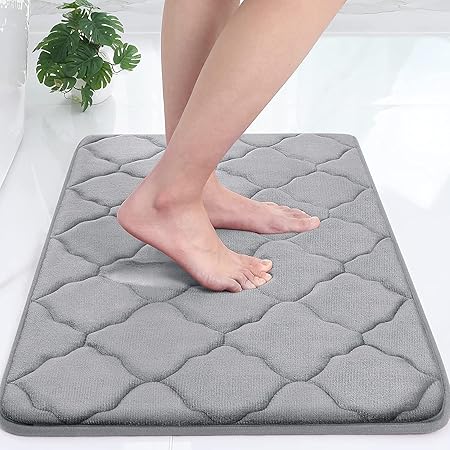Buy HomeCloud Memory Foam Bath Mat Cobblestone Bathroom Rugs Super ...