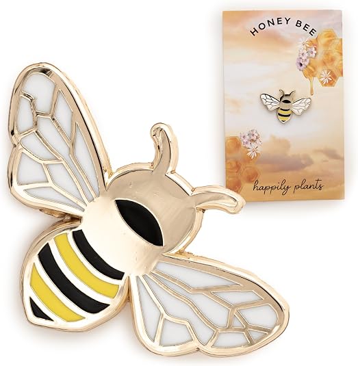 Amazon.com: Bee Pins - Honey Bee Pin, Bee Hard Enamel Lapel Pin, Honey ...