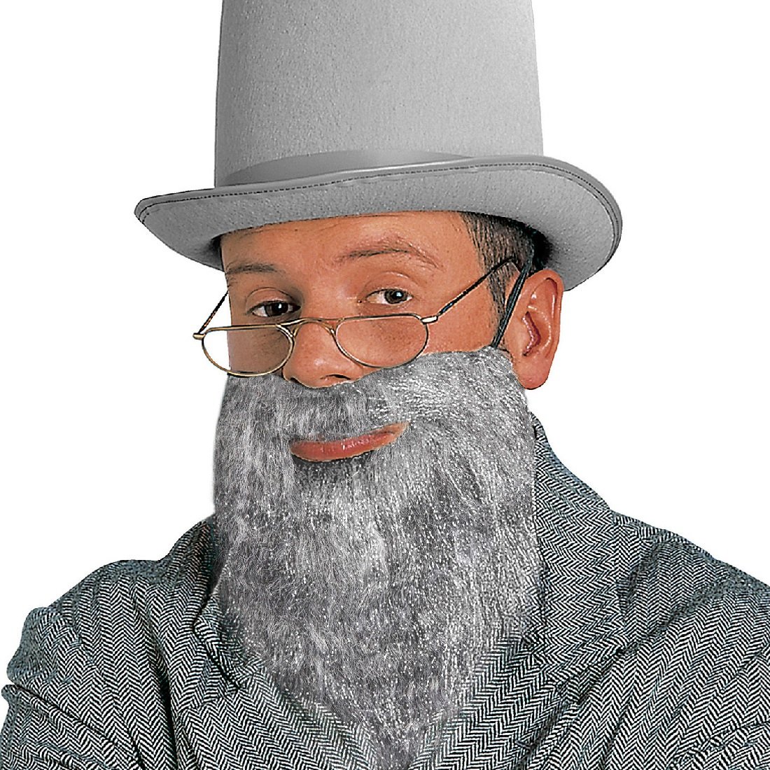 NET TOYS Barbe Grise Barbe Pleine Rabbin Barbe de déguisement Barbe de ...