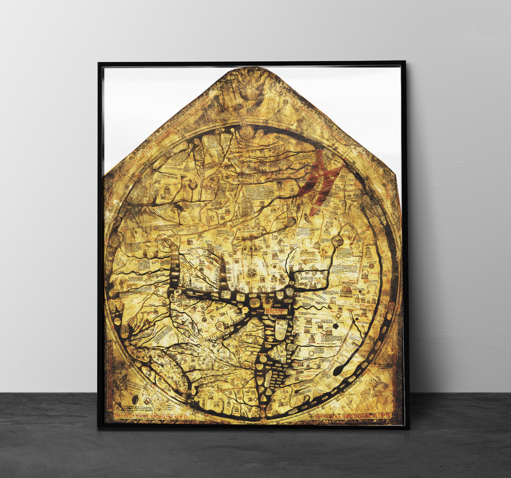 Flat Earth Ancient World Map 1587 Urbano Monte Giant Flat Earth