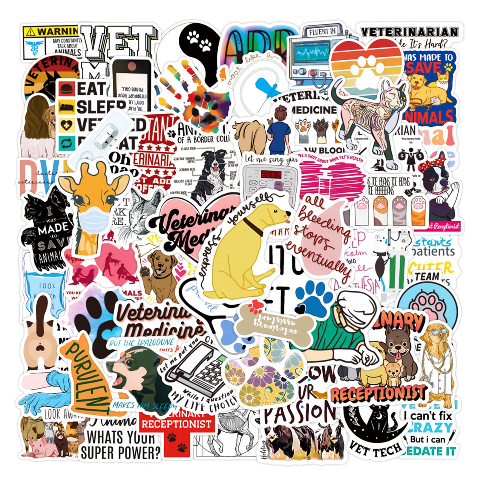 Amazon.com: 150PCS Veterinary Water Bottle Sticker Vinyl Waterproof ...