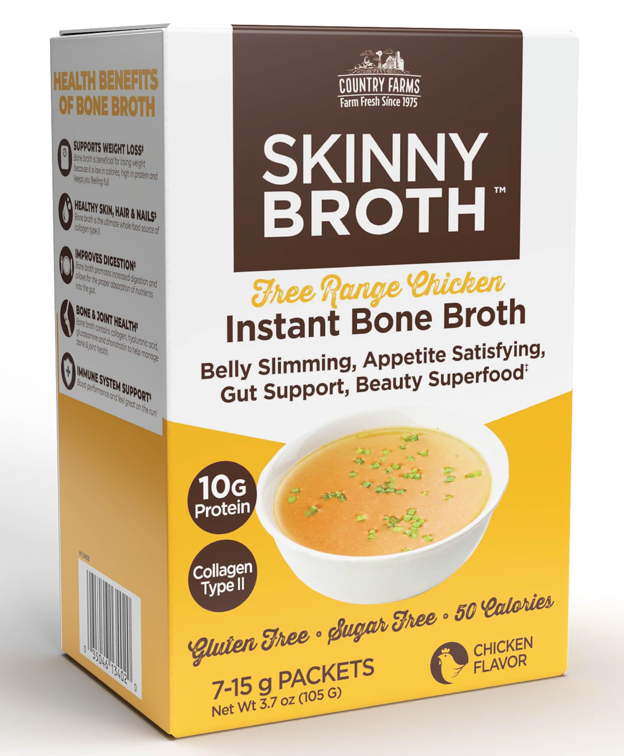 Amazon.com: Country Farms Skinny Broth 7-Day Plan, Instant Chicken Bone ...