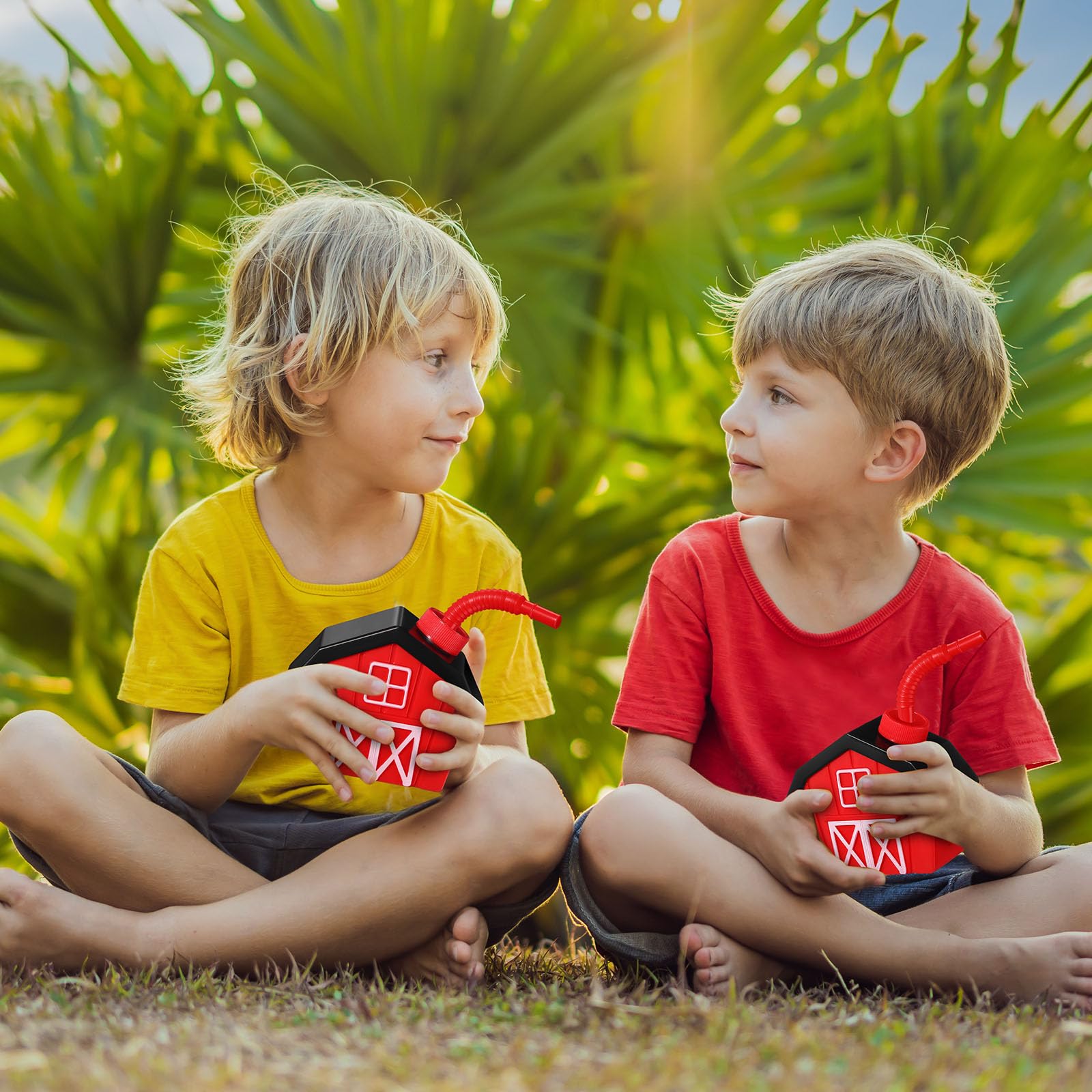 Tanlade 24 Pcs Farmhouse Cups with Lids and Straws, 10 oz Toy Farmhouse ...