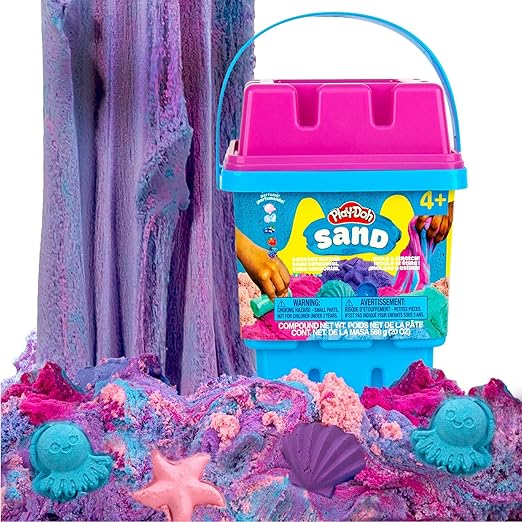 Amazon.com: Play-Doh Sand Sensory Bucket, 5 Colors & Scents, Colored ...