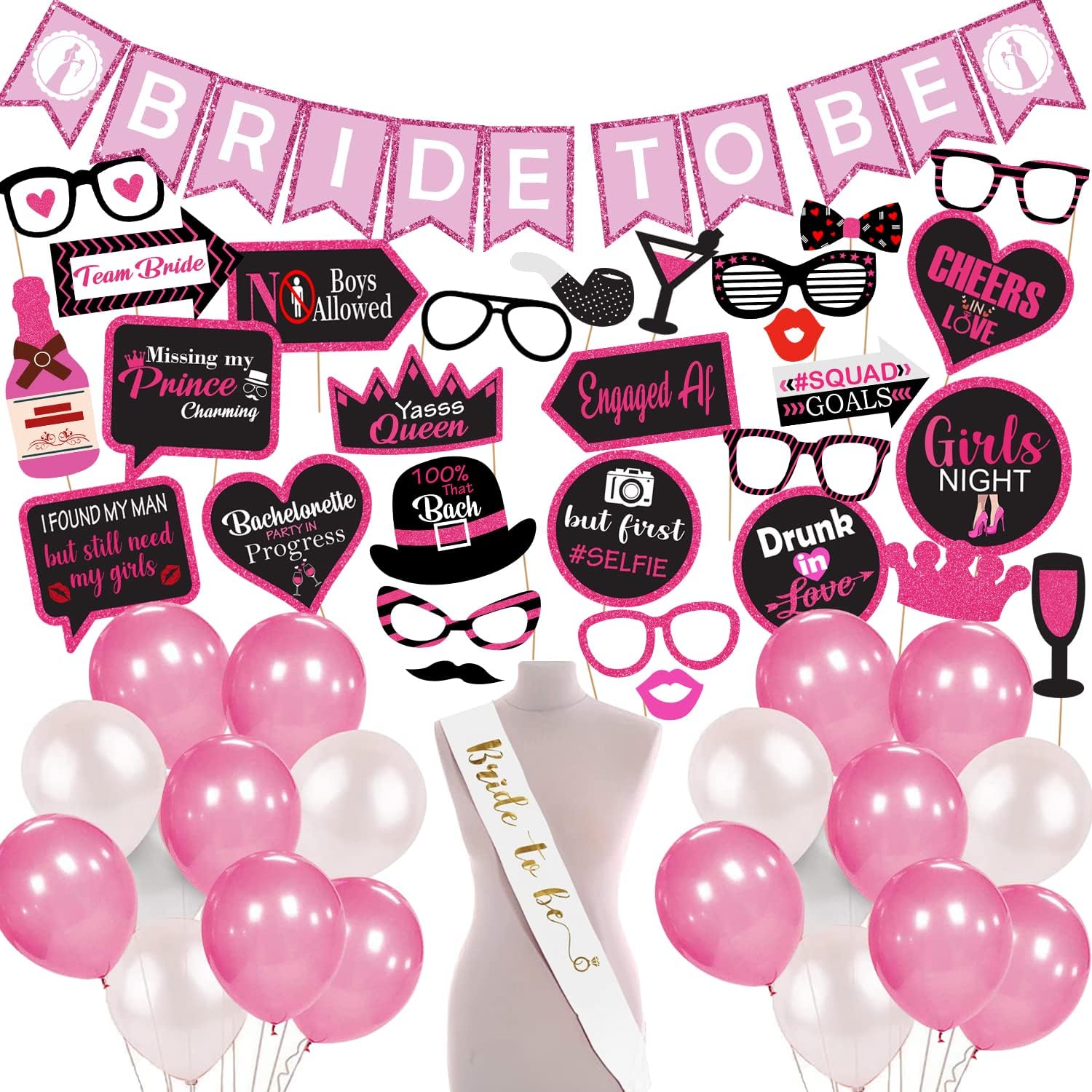 Party Propz Bride To Be Decoration Set Combo- 73Pcs Bachelorette Party ...