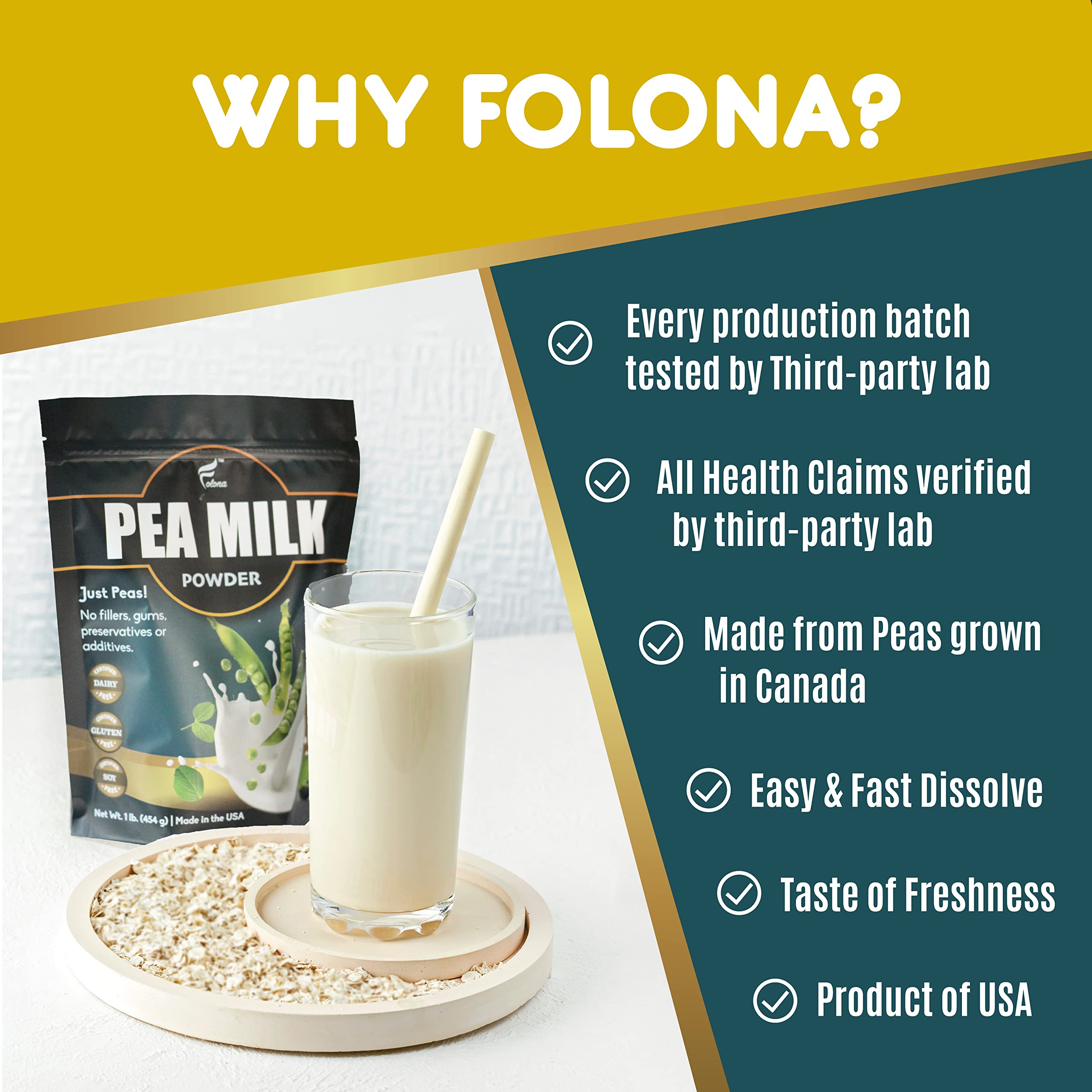Snapklik.com : Folona Unsweetened Pea Milk Powder