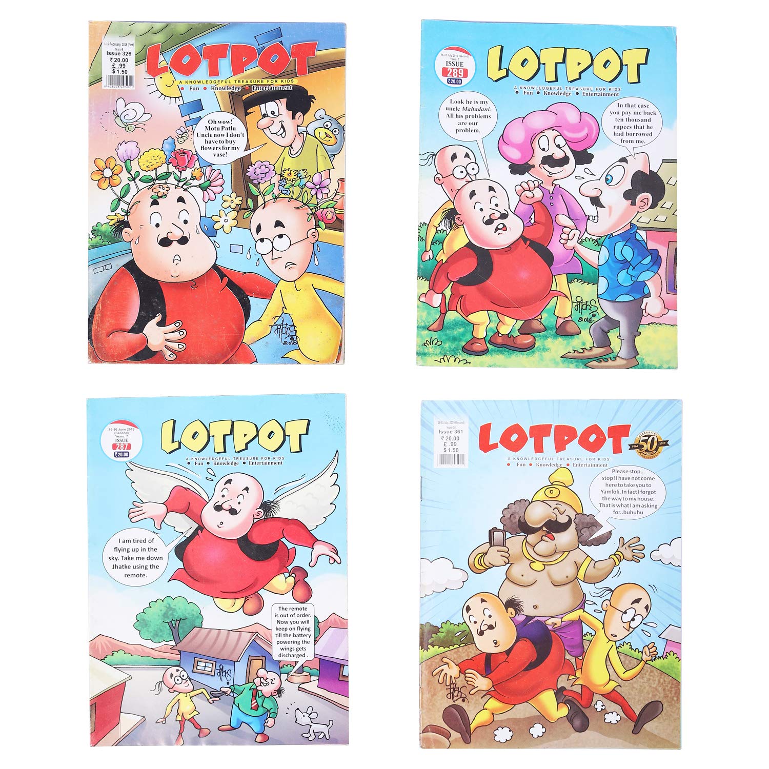 Buy SET OF 10 DIFFERENT LOTPOT MAGAZINE MOTU AUR PATLU COMIC IN ENGLISH ...