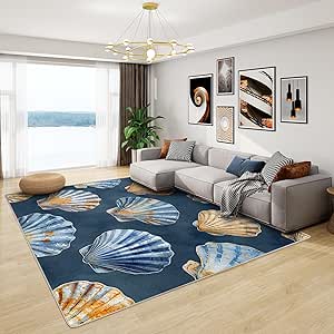 Amazon.com: GEDAEUBA Seashell Rug & Home Decor - Washable Rug 6x8 ...