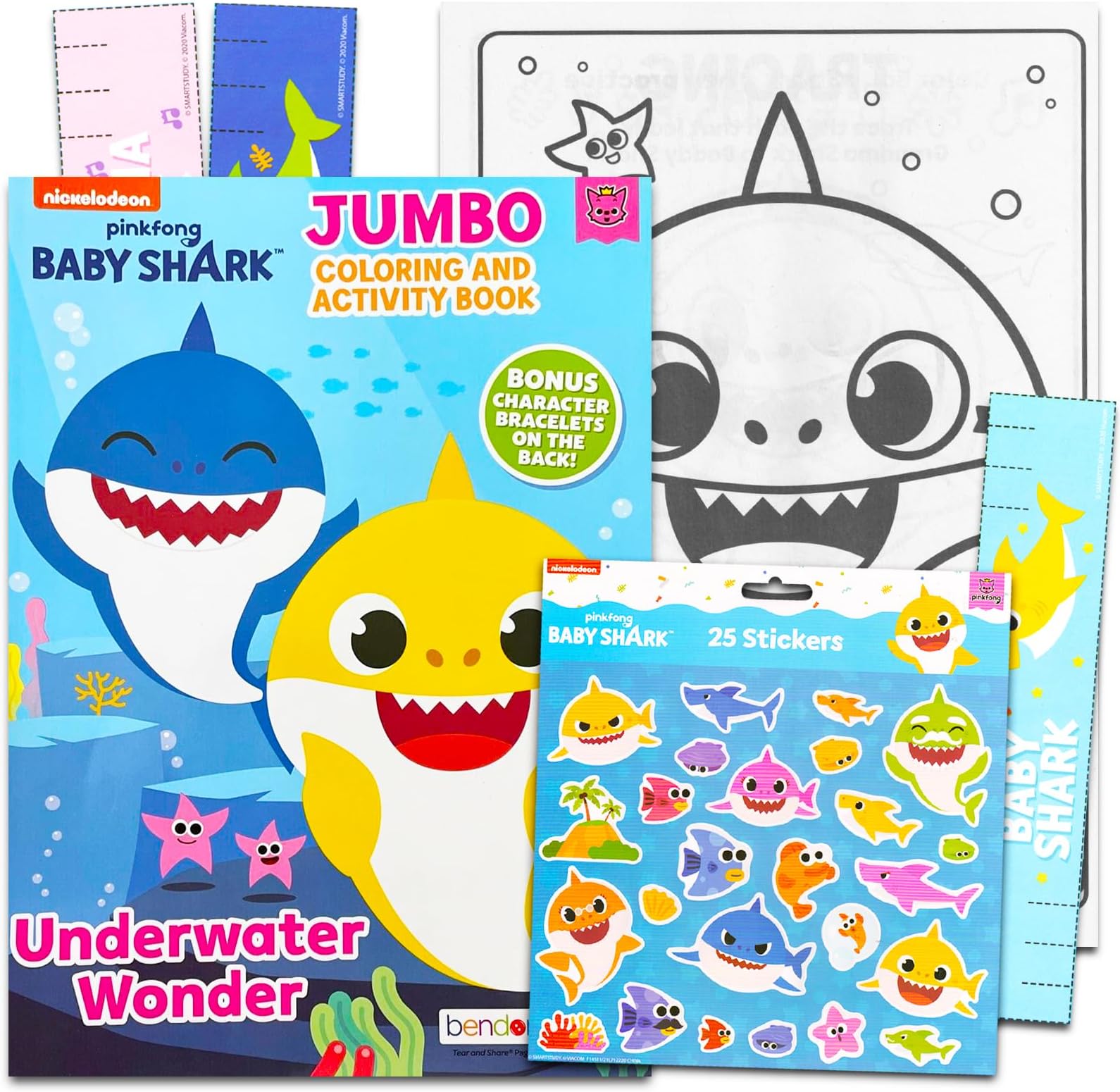 Amazon.com: Baby Shark Coloring Book Set for Toddlers - Bundle with ...