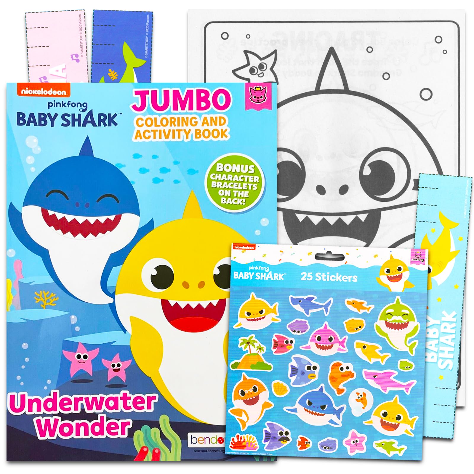 Amazon.com: Baby Shark Coloring Book Set for Toddlers - Bundle with ...
