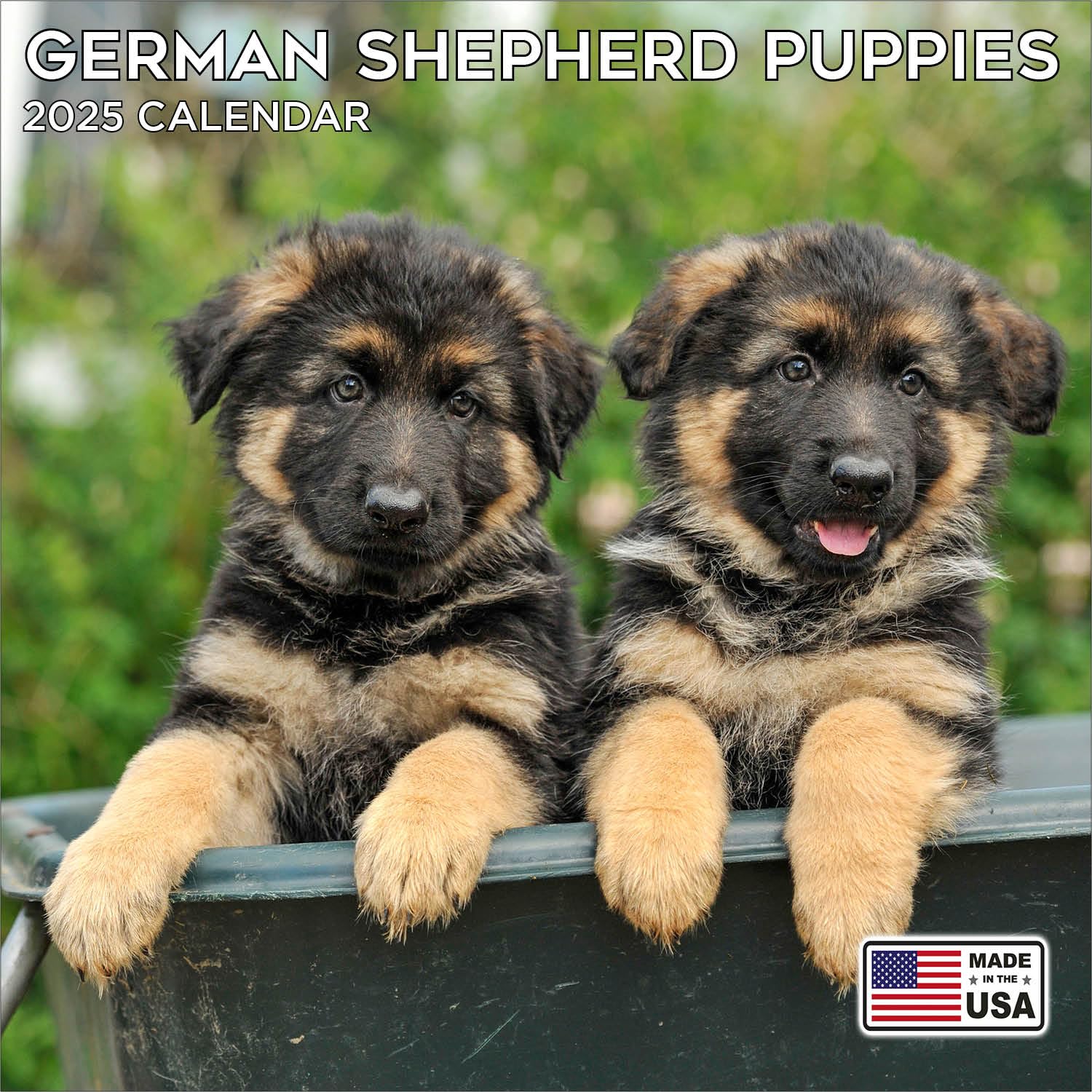 2025 German Shepherd Pups Calendar - Dog Breed Wall Calendar - 12 x 24 ...