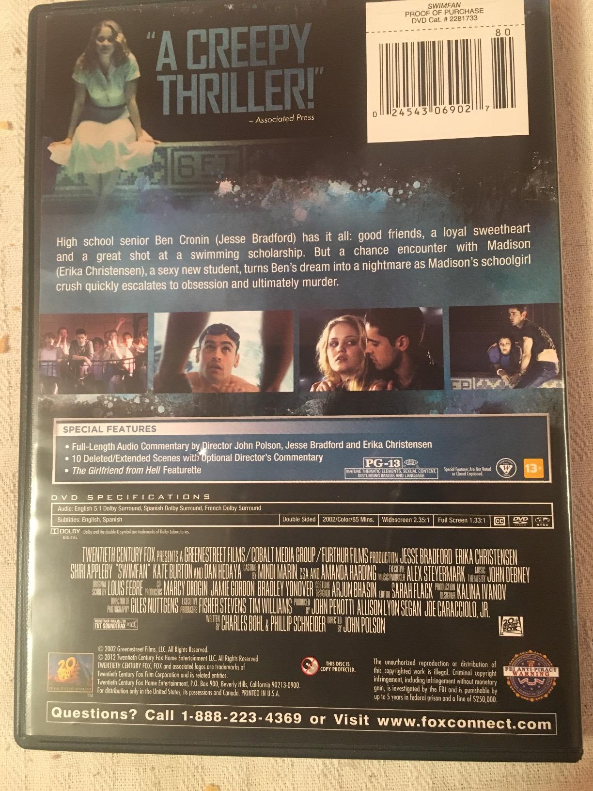 Swimfan [Importado] : Jesse Bradford, Erika Christensen, Shiri Appleby ...