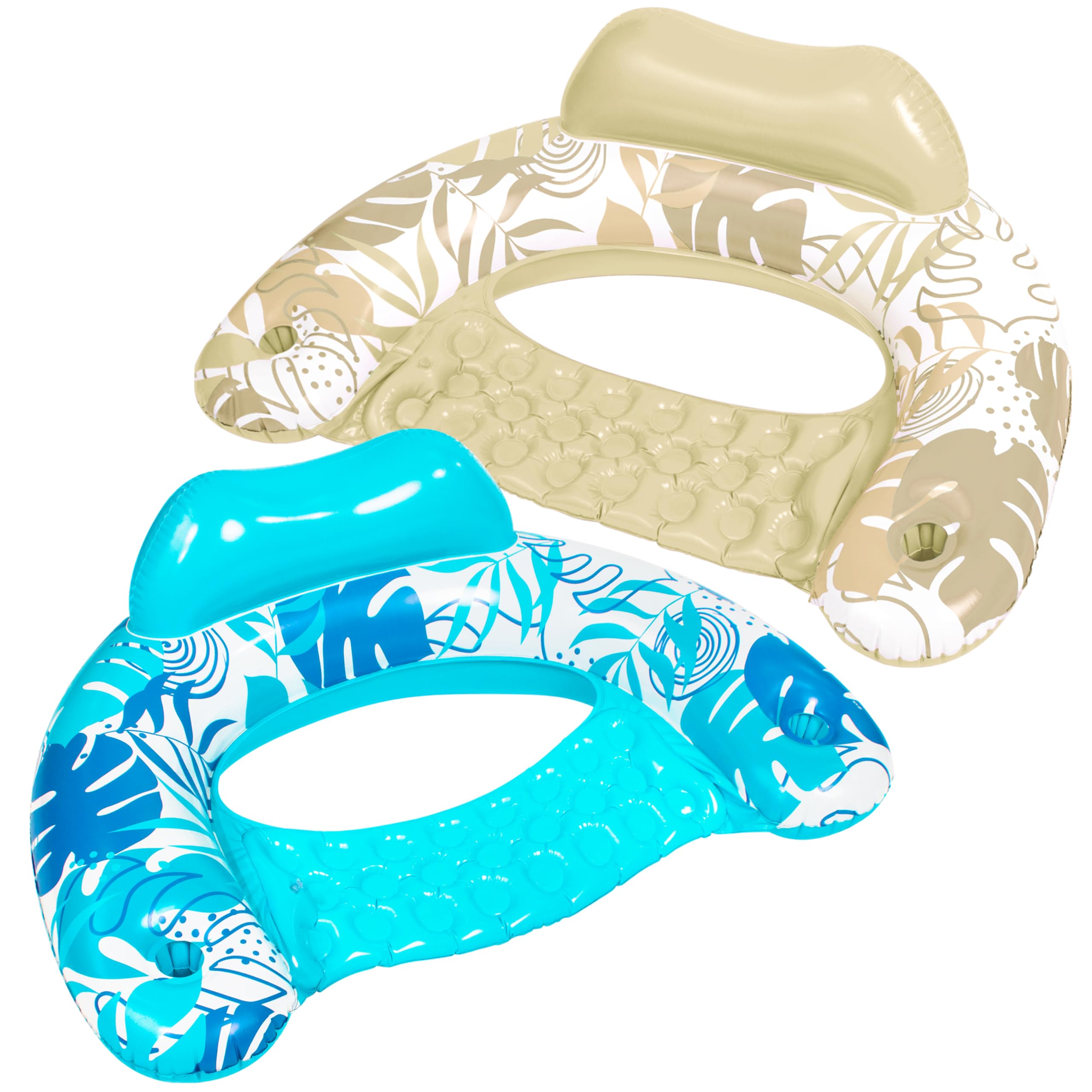 Snapklik.com : SLOOSH Inflatable Pool Floats Adult,2 Pack Pool Chairs