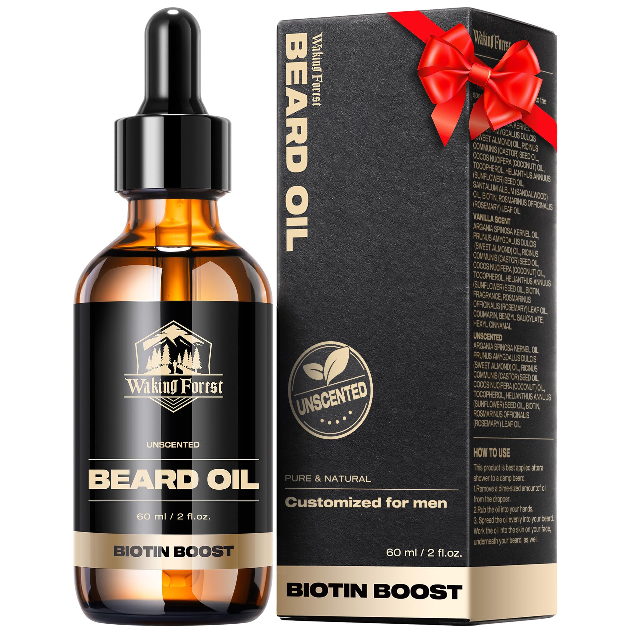 Amazon.com : Waking Forest Beard Oil - Biotin Beard Growth Oil Thicker ...