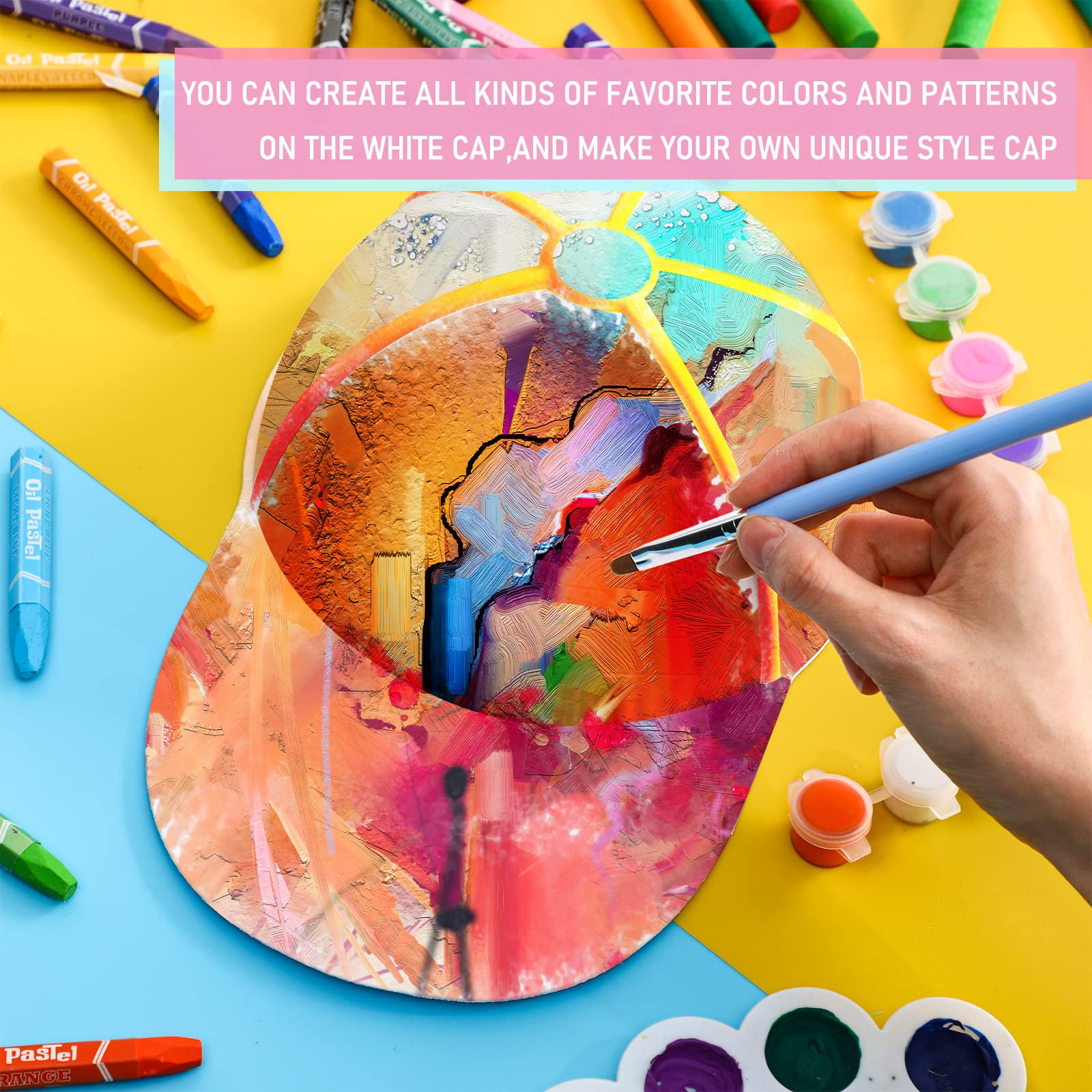 Snapklik.com : Leyndo White DIY Creative Painting Sun Hat - Blank Paper ...