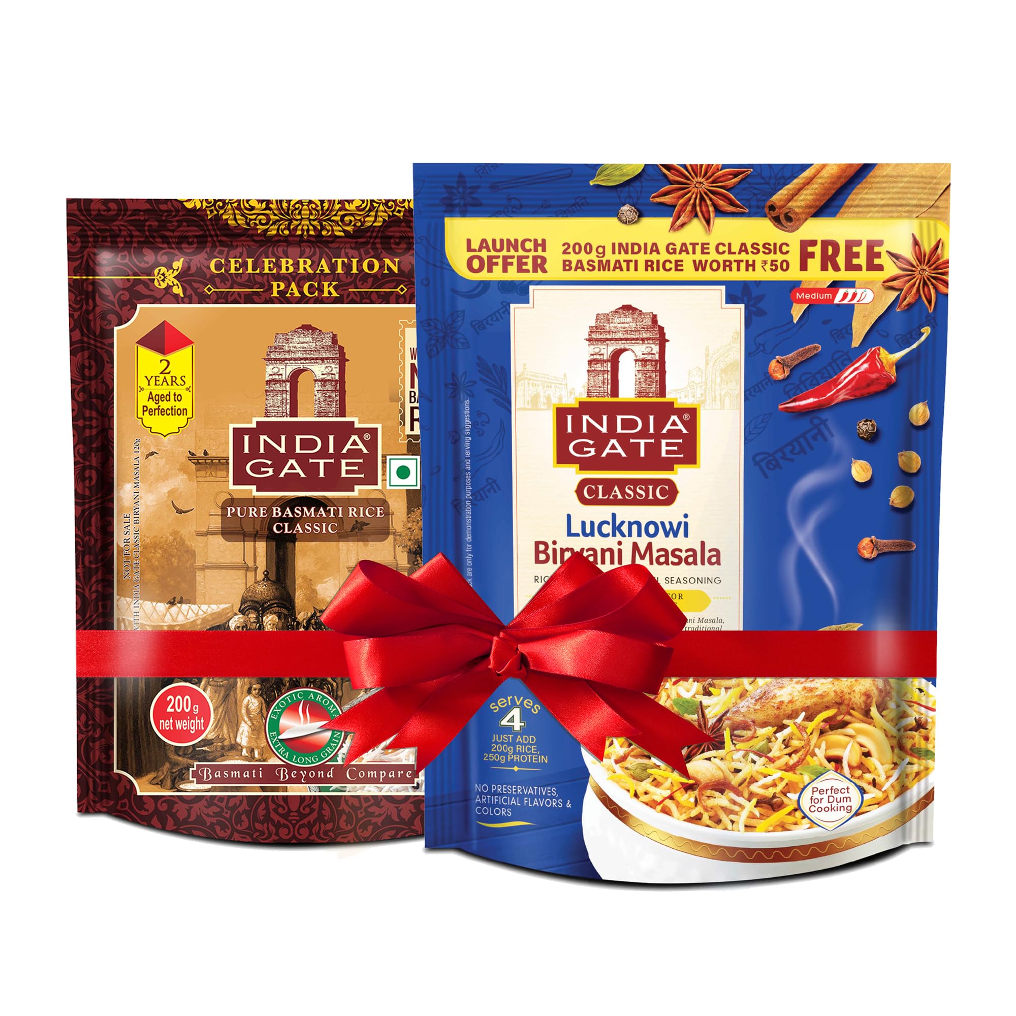 India Gate Lucknowi Classic Biryani Masala 120 gram with Free India ...