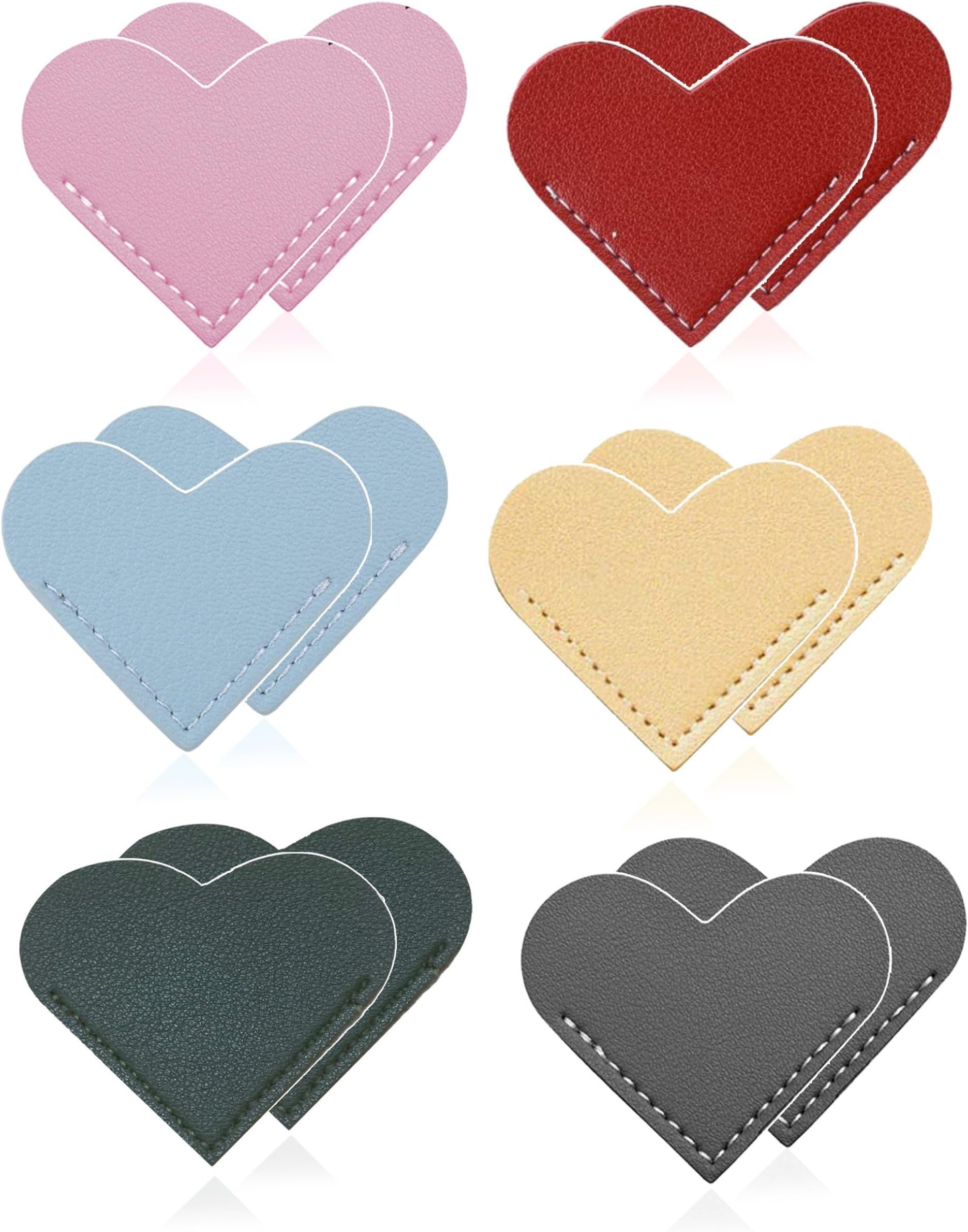 Amazon.com: 6pcs Leather Bookmarks for Women with Heart Shape, Cute ...