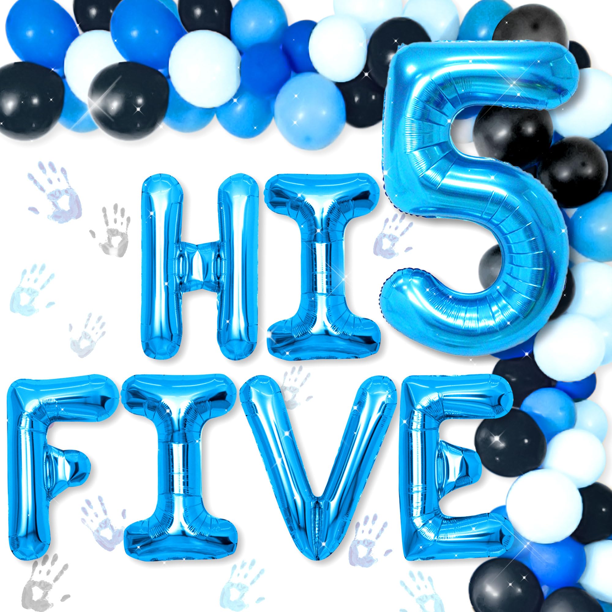 Snapklik.com : Blue Hi Five Birthday Party Decorations 5th Birthday ...
