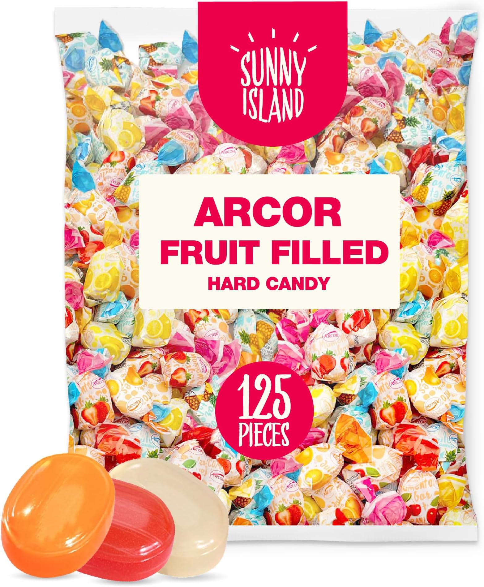 Amazon.com : Arcor Fruit Filled Hard Candy Bon Bons, Bulk Pack Assorted ...