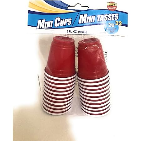 Amazon.com: 100ct 2oz. Mini Red Shot Cups, Disposable and Small Size ...