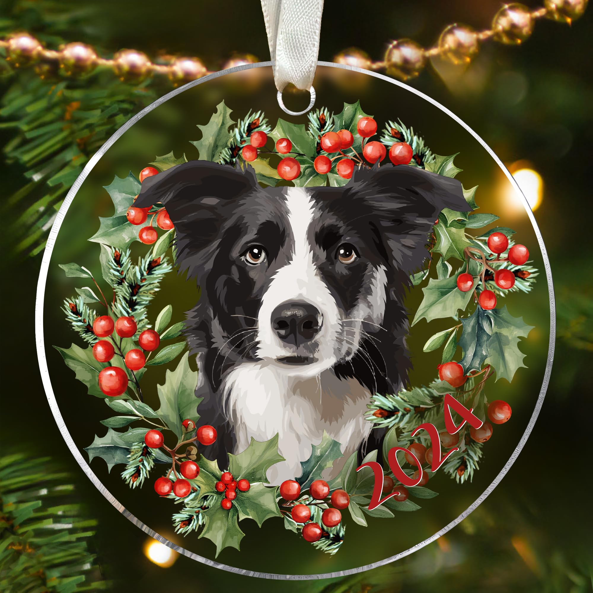 Amazon.com: Border Collie Ornament - Border Collie Ornaments for ...