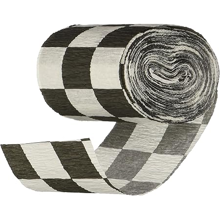 Amazon.com: Beistle Flame Resistant Checkered Crepe Streamer, 21/2 by ...