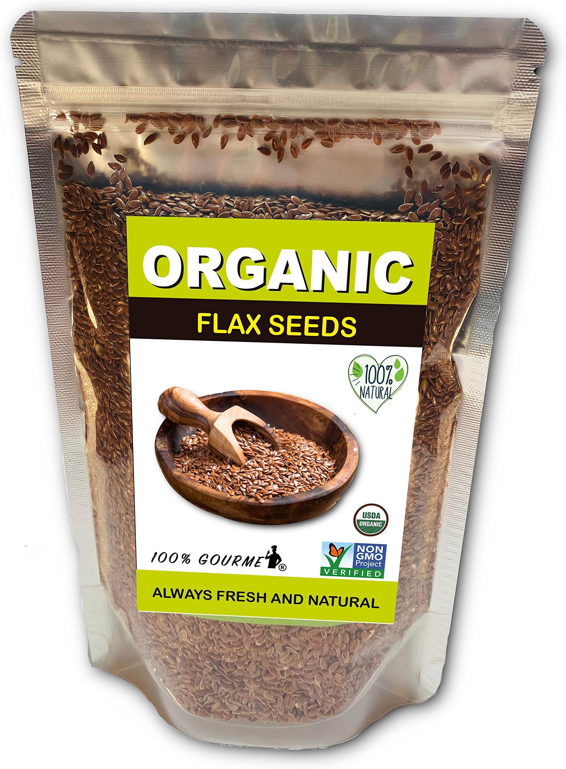 Amazon.com : Premium Gold Whole Flax Seed | High Fiber Food | Omega 3 ...