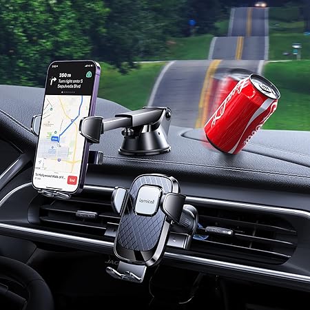 Amazon.com: Lamicall 2023 Wider Clamp & Metal Hook Phone Mount for Car ...